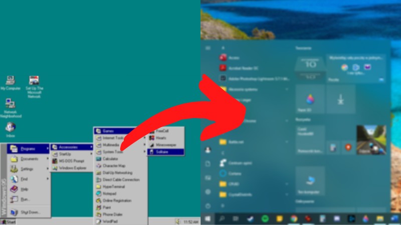 Ewolucja Menu Start - od Windows 95 po Windows 10