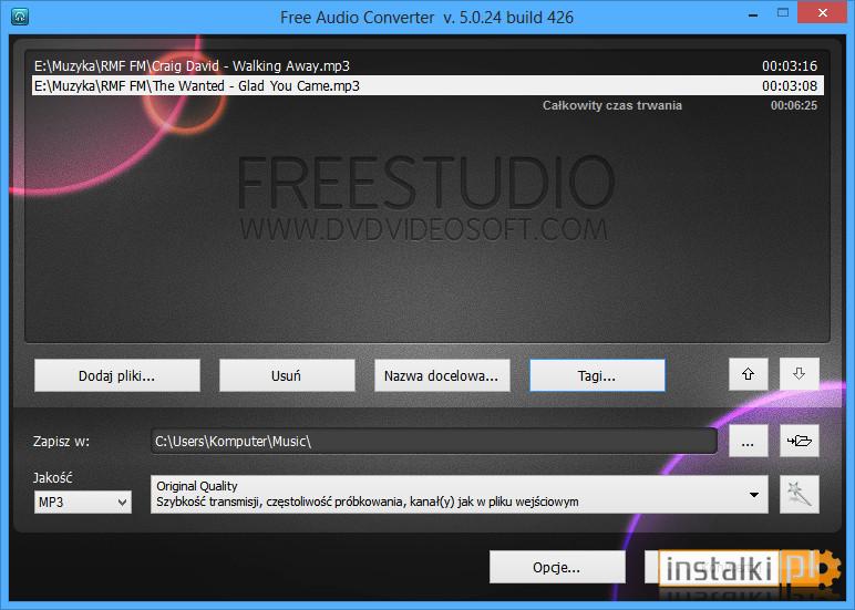 Free Audio Converter 5.1.17.903 - Windows - download - instalki.pl