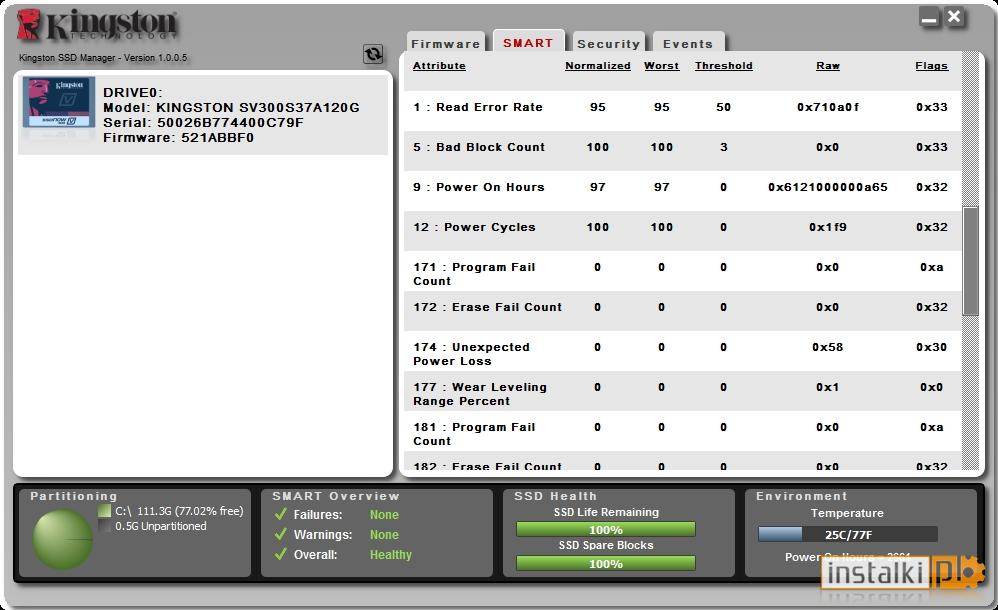 Kingston SSD Manager 1.5.6.5 - Windows - download - instalki.pl