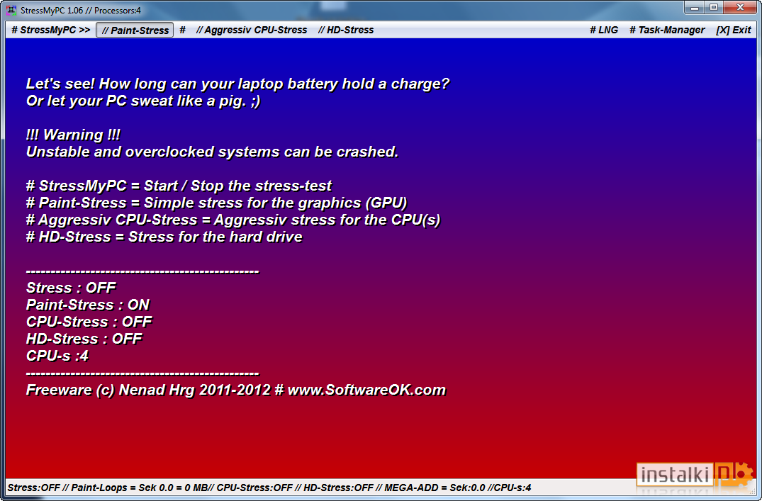StressMyPC 5.88 - Windows - download - instalki.pl