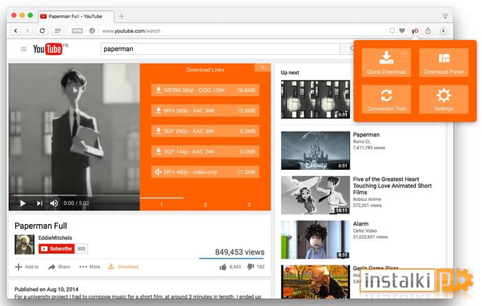 Youtube Video and Audio Downloader 1.2.1 - Windows - download - instalki.pl