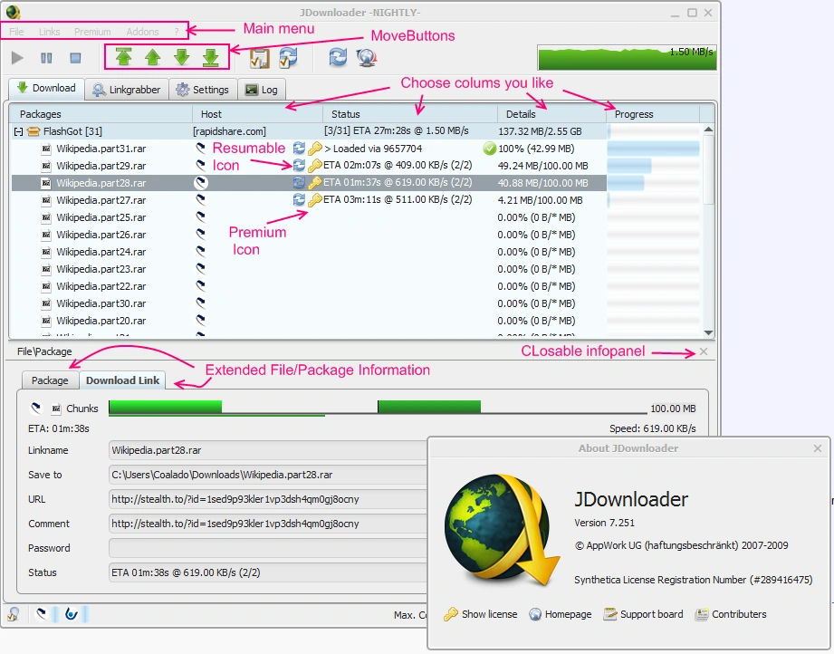 JDownloader 2.0.1 - Windows - download - instalki.pl