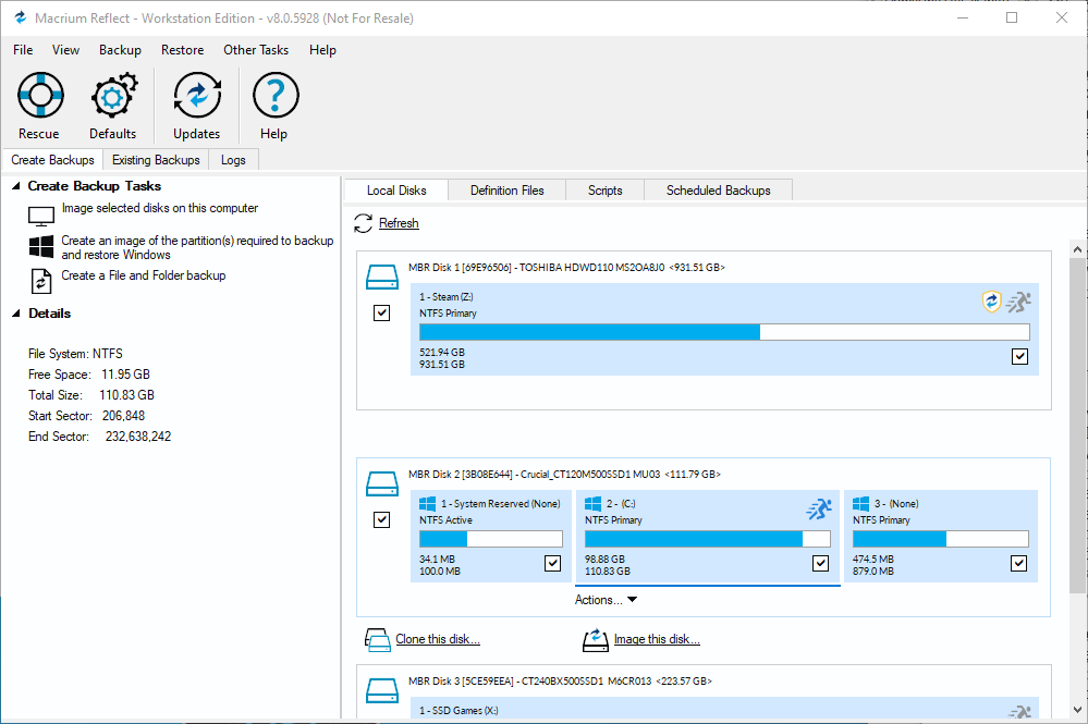 Macrium Reflect Free 8.0 - Windows - download - instalki.pl