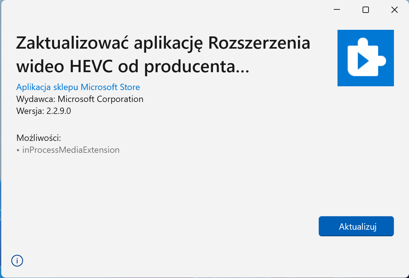 Rozszerzenia wideo HEVC - Windows - download - instalki.pl