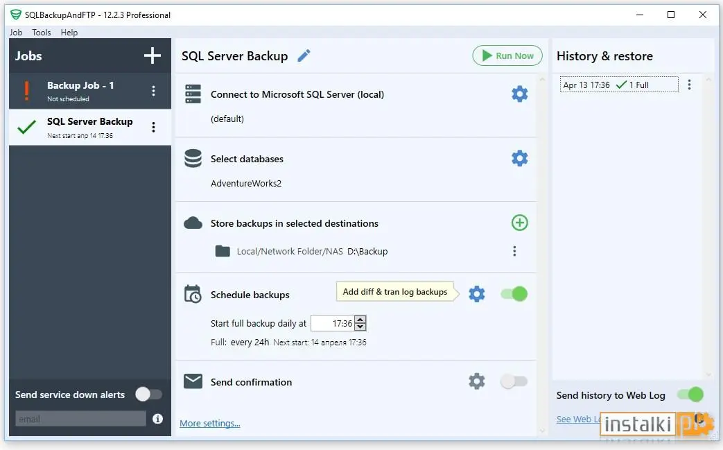 SQL Backup And FTP 12.3.11 - Windows - download - instalki.pl